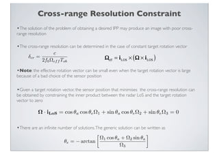 FR4.L09 - OPTIMAL SENSOR POSITIONING FOR ISAR IMAGING | PPT