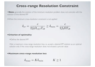 FR4.L09 - OPTIMAL SENSOR POSITIONING FOR ISAR IMAGING | PPT