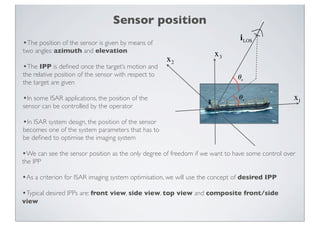FR4.L09 - OPTIMAL SENSOR POSITIONING FOR ISAR IMAGING | PDF