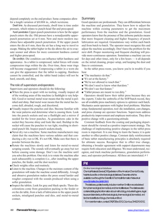 Optimal Tablet Press Operation - Machine vs. Granulation | PPTX | First ...