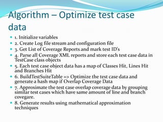 Optimal test suite generator tool | PPT