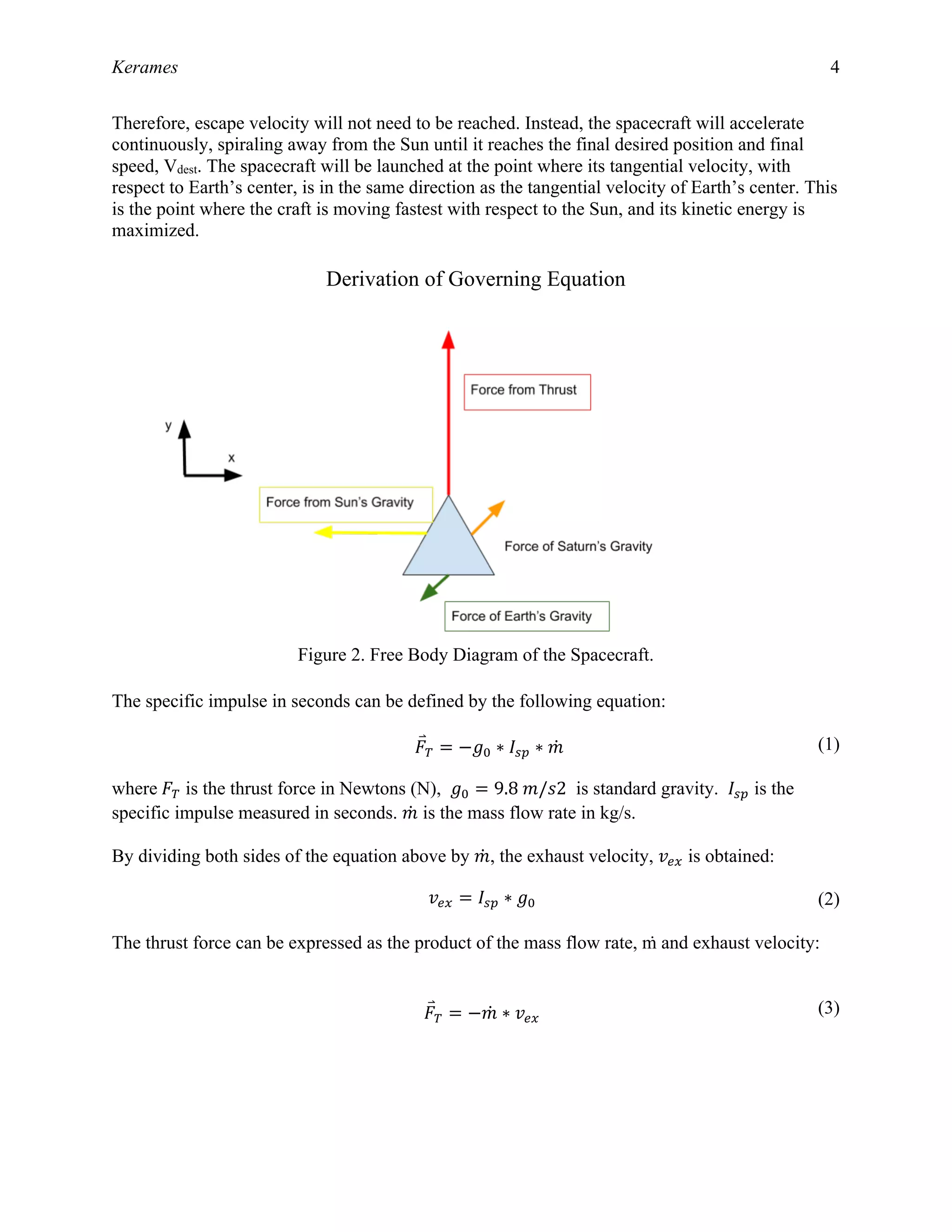 Optimal trajectory to Saturn in ion-thruster powered spacecraft | PDF