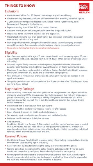 Optima restore health insurance HDFC_Ergo_Health 7008762353 | PDF