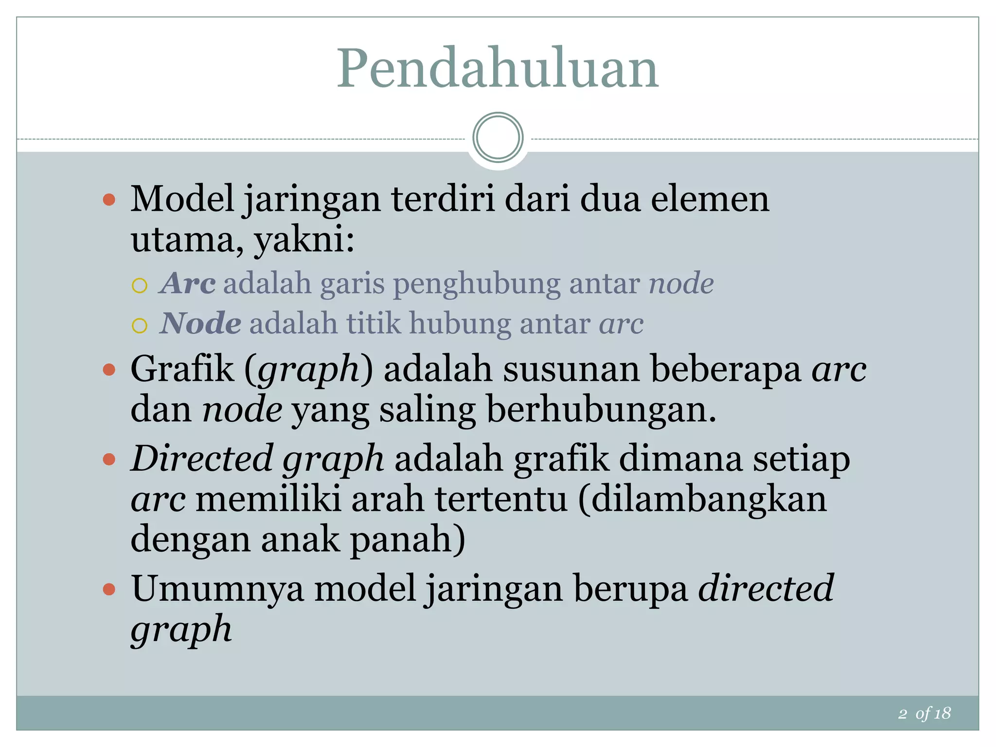 Optimasi Jaringan dan Formulasi Diagram jaringan | PPTX