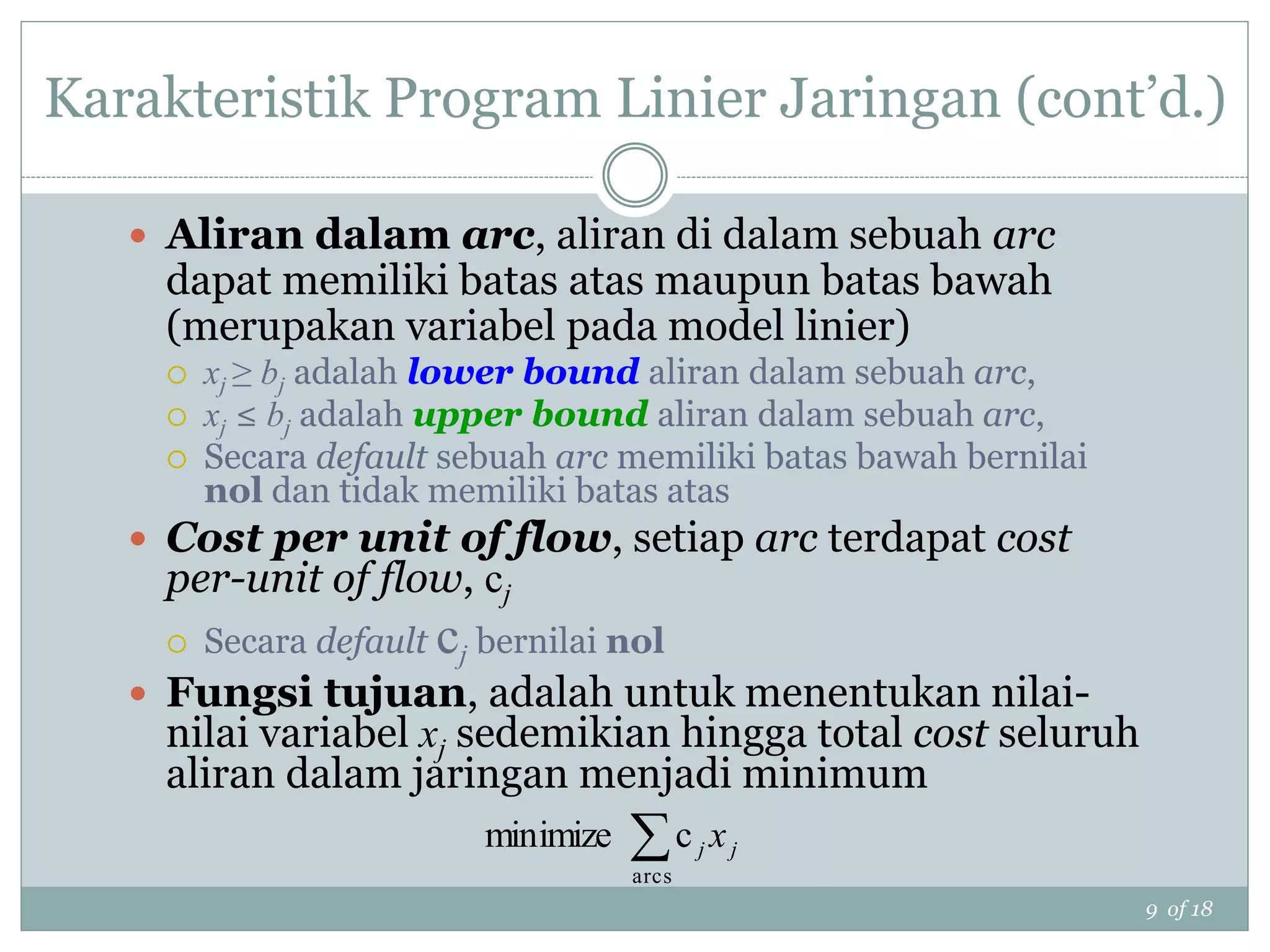 Optimasi Jaringan dan Formulasi Diagram jaringan | PPTX