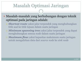 Optimasi Jaringan dan Formulasi Diagram jaringan | PPT