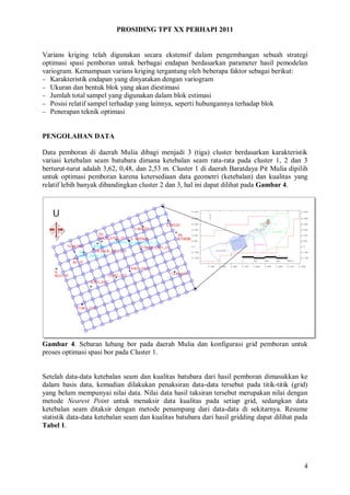 Optimasi spasi pemboran endapan batubara dengan pendekatan geostatistik ...