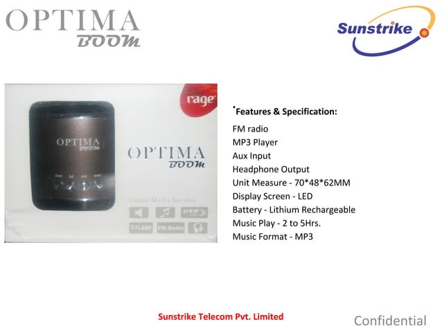 Optima smart phone , Tablets & Power Bank product | PPT