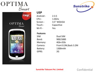 Optima smart phone , Tablets & Power Bank product | PPT