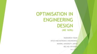 Optimisation in engineering design | PPTX