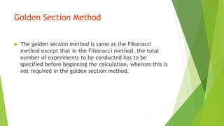 Optimisation in engineering design | PPTX