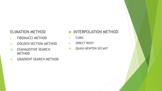 Optimisation in engineering design | PPTX