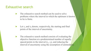 Optimisation in engineering design | PPTX