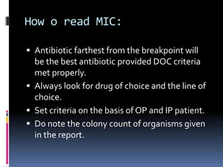 Optimisation of antibiotics | PPTX