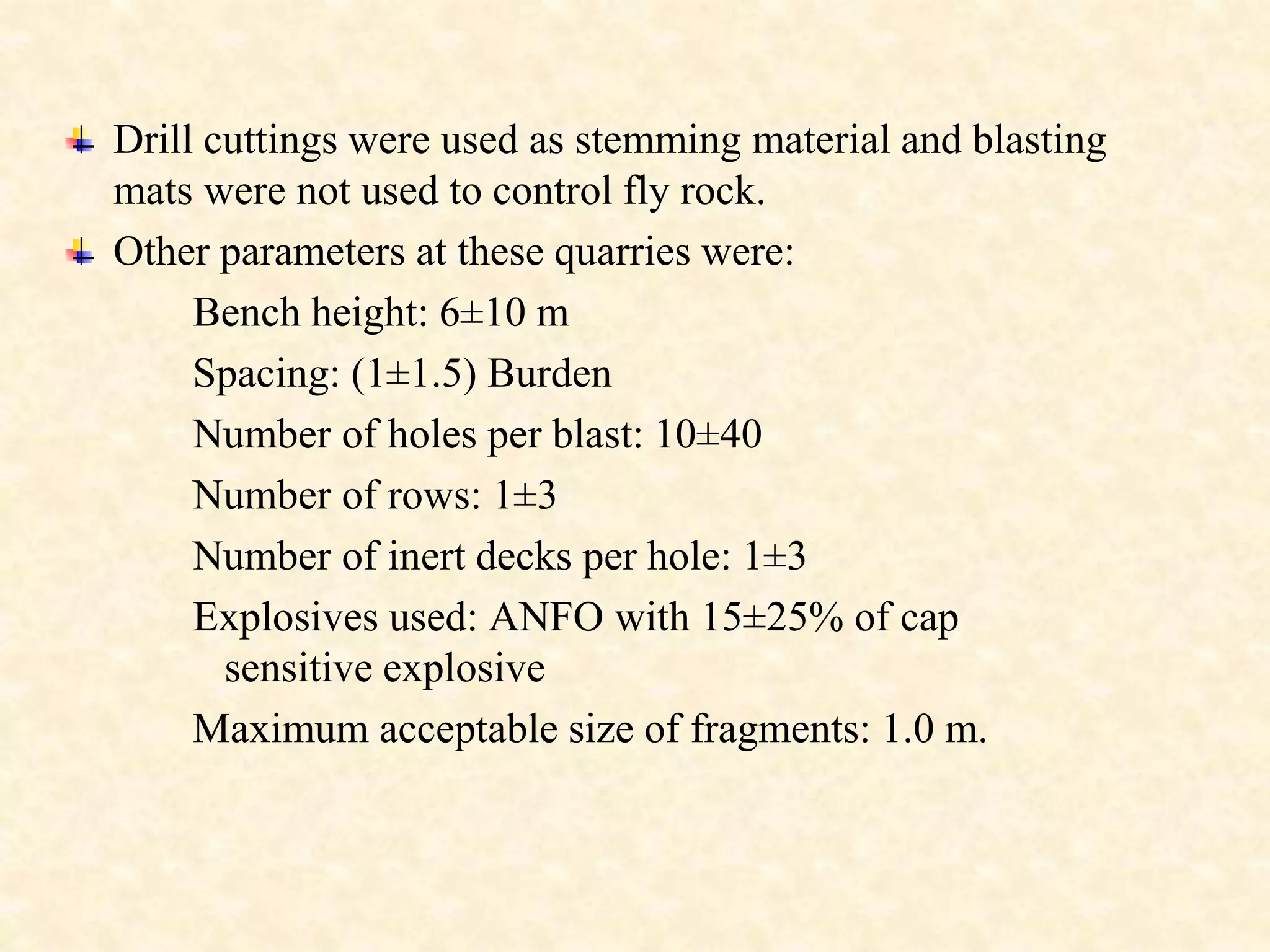 Optimisation of drilling and blasting focussing on fly rock | PPT