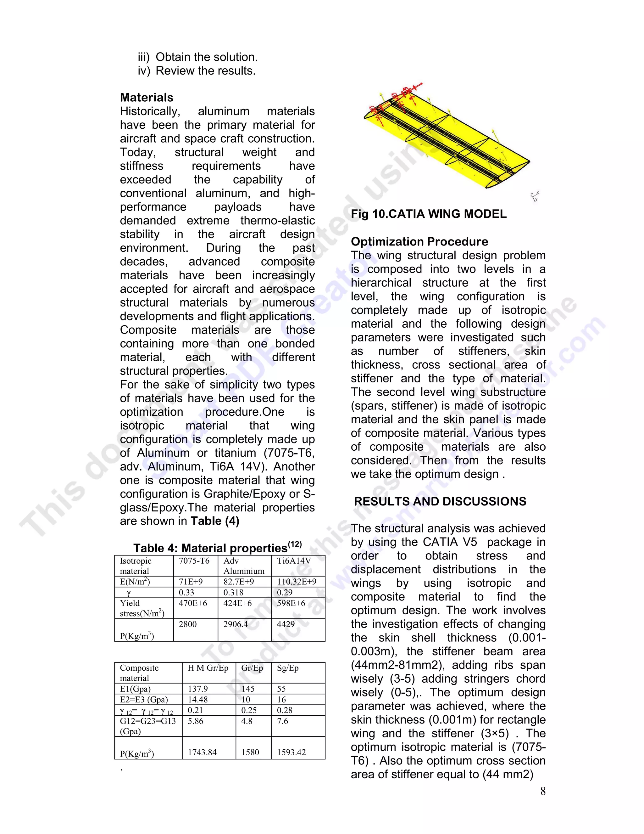 Optimisation of the design of uav wing j.alexander | PDF