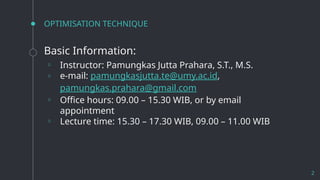 Optimisation Technique_Introduction.pptx