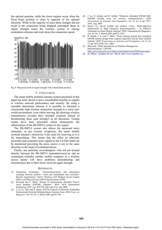 Optimised Wireless Network Using Smart Mobile Terminal Antenna Smta System Pdf 