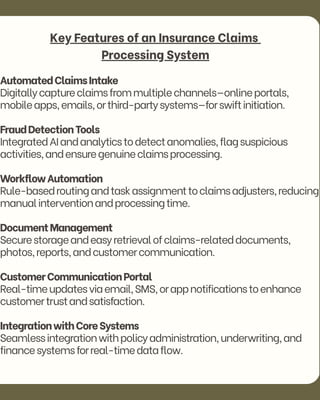 Optimising Claims Management with Claims Processing Systems | PDF