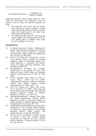 Optimising drilling parameters of gfrp by using grey relational analysis | PDF