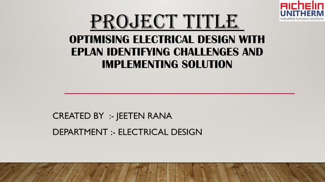 Optimising Electrical Design with Eplan PPT..pptx