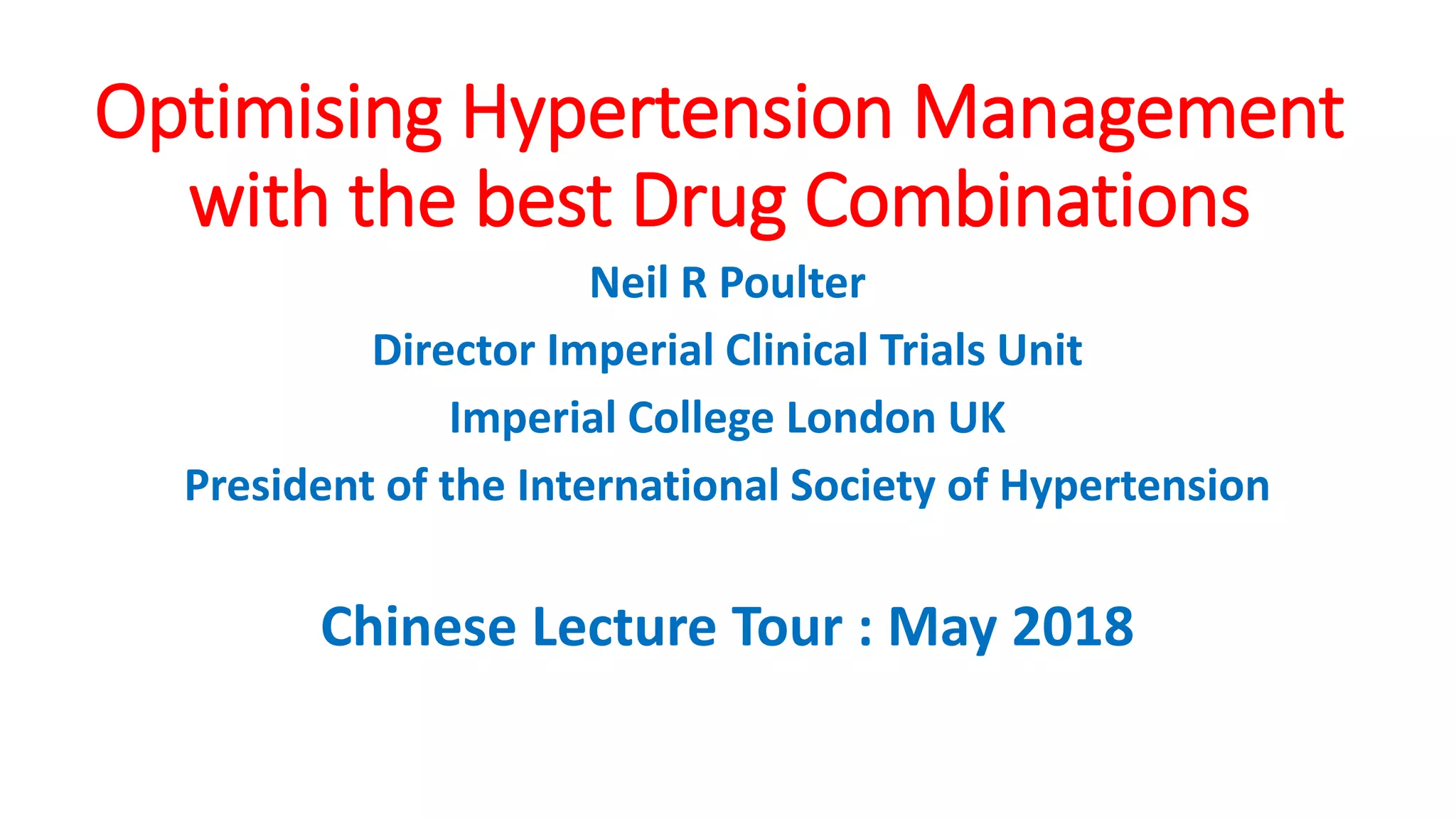Optimising hypertension management with the best drug combinations ...