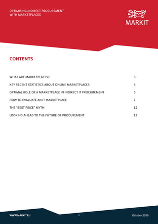 Optimising Indirect Procurement With Marketplaces | PDF