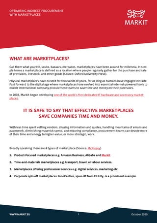 Optimising Indirect Procurement With Marketplaces | PDF