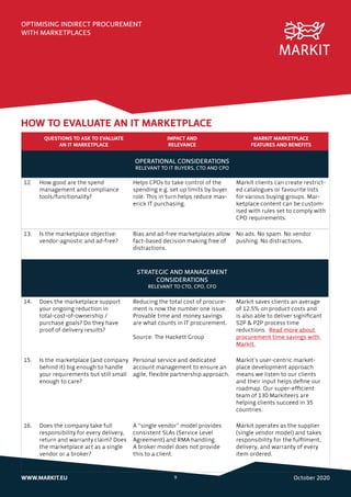 Optimising Indirect Procurement With Marketplaces | PDF