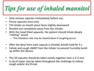 Optimising inhaled mannitol for cystic fibrosis in an adult population ...