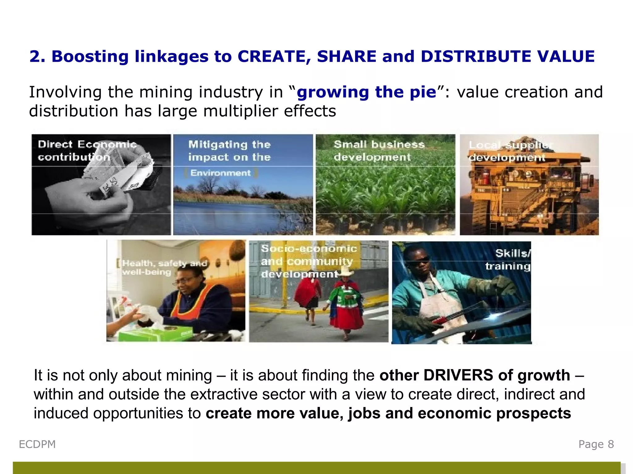 Optimising mining linkages for development: Creating, sharing and ...