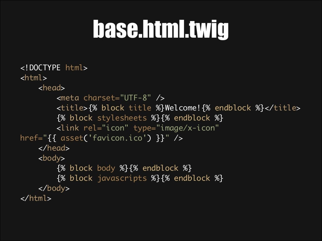 Base html twig