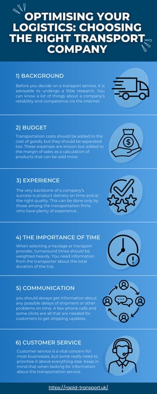Optimising Your Logistics: Choosing the Right Transport Company | PDF
