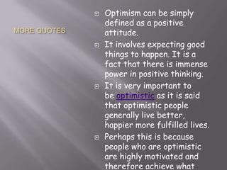 Optimism | PPTX