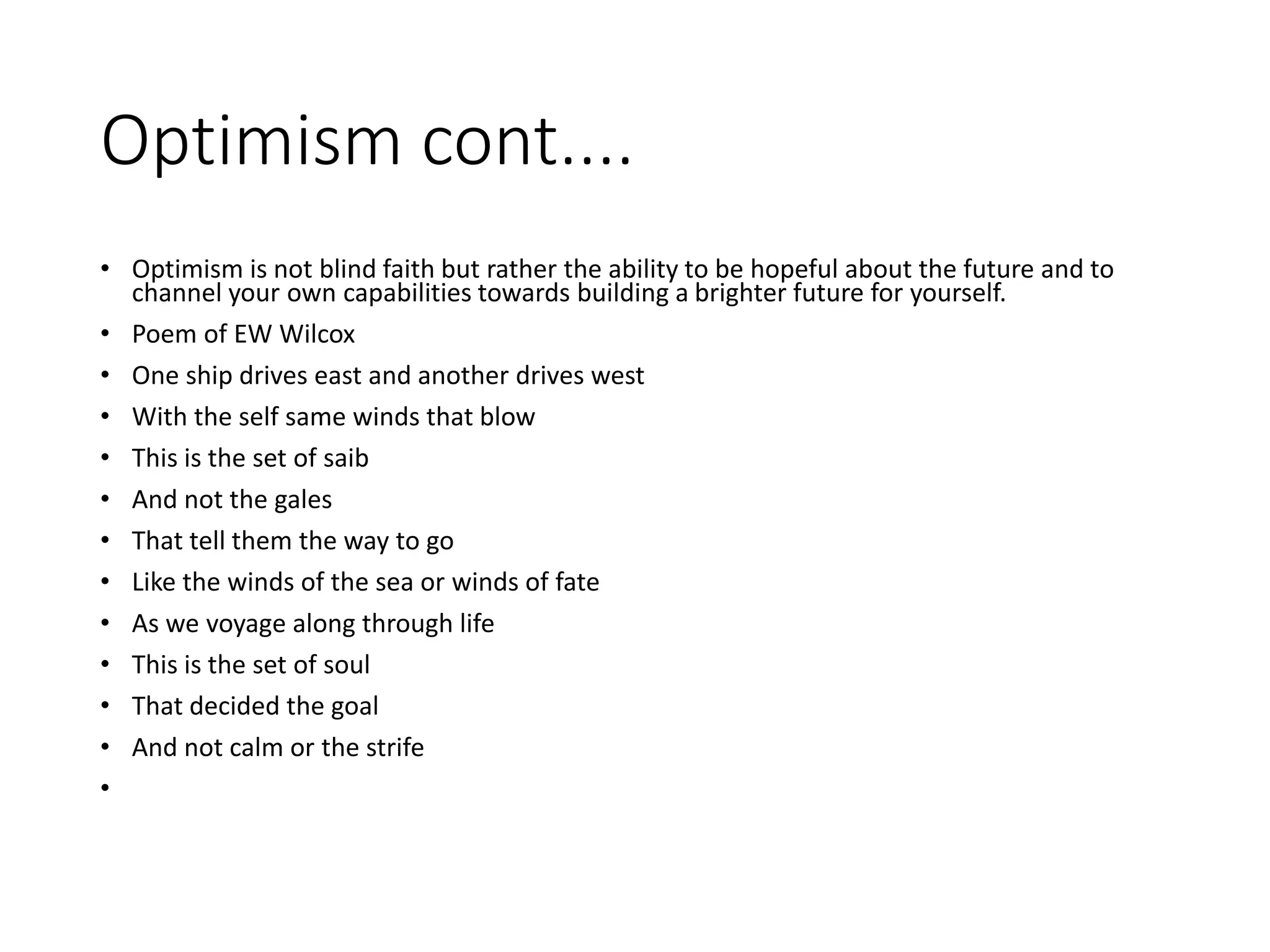 Optimism | PPT