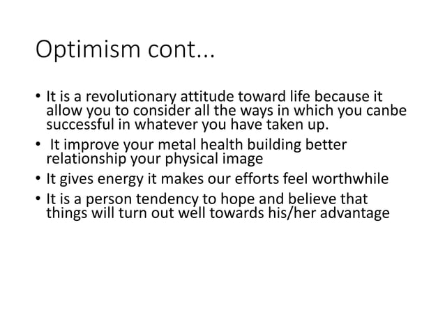 Optimism | PPT