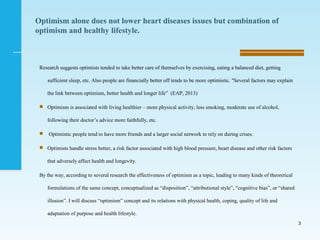Optimism and health presentation | PPT