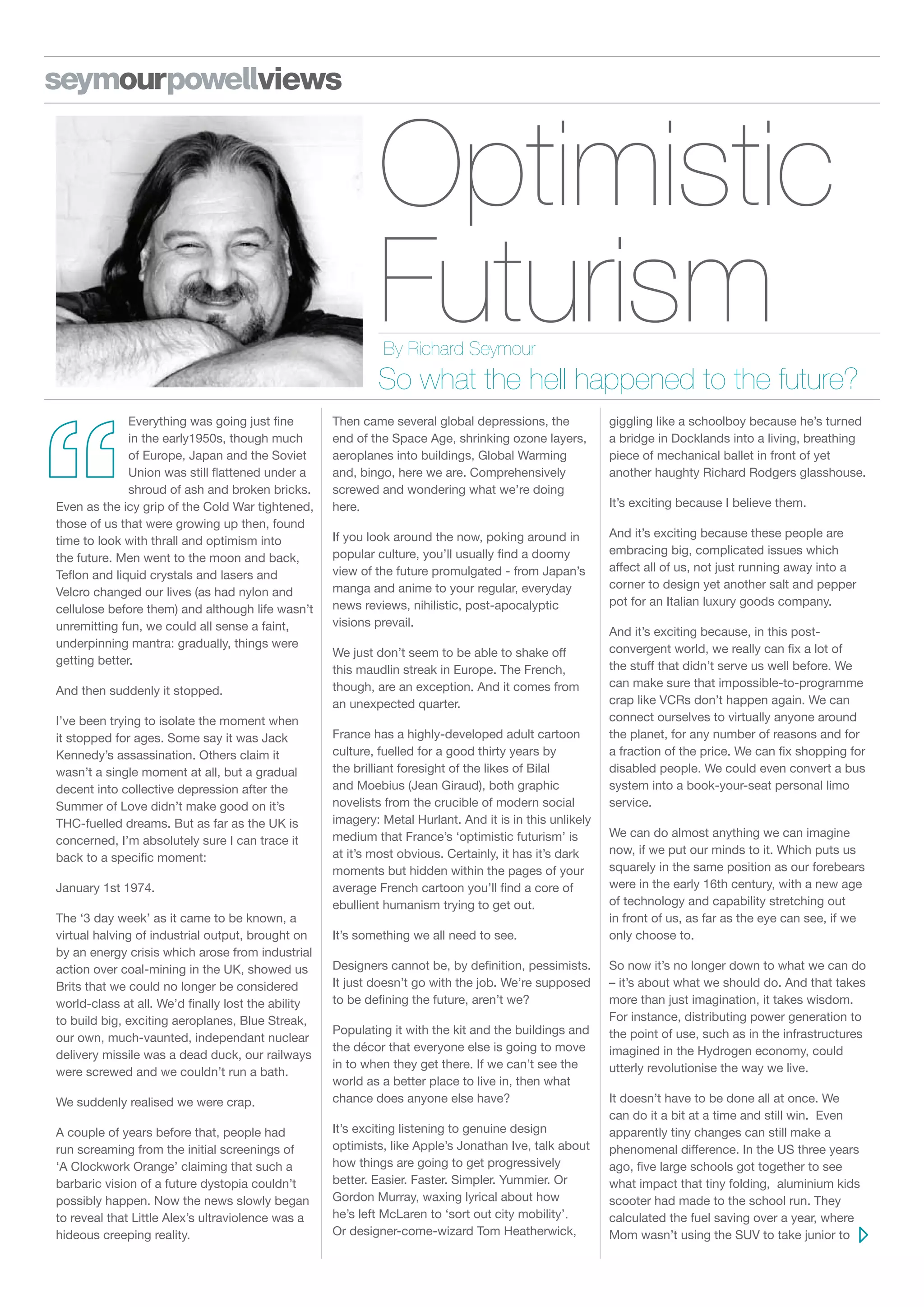 Optimistic futurism | PDF