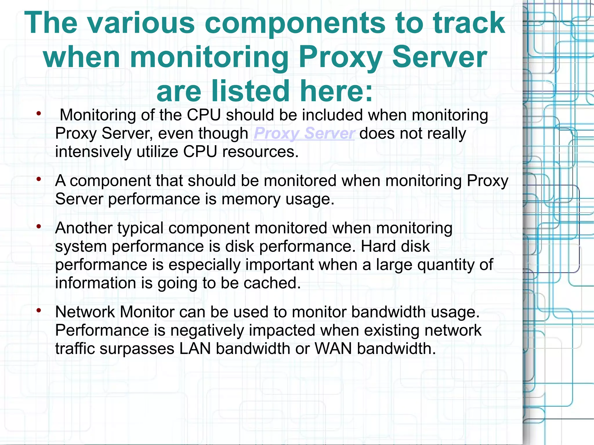 Optimiszing proxy | PPT