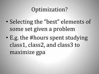 Optimization/Gradient Descent | PPTX