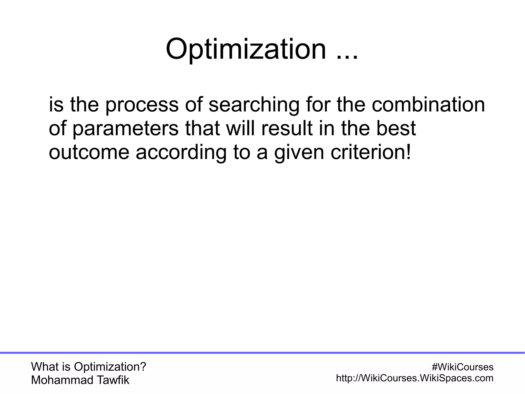 What is Optimization | PDF | Technology & Computing