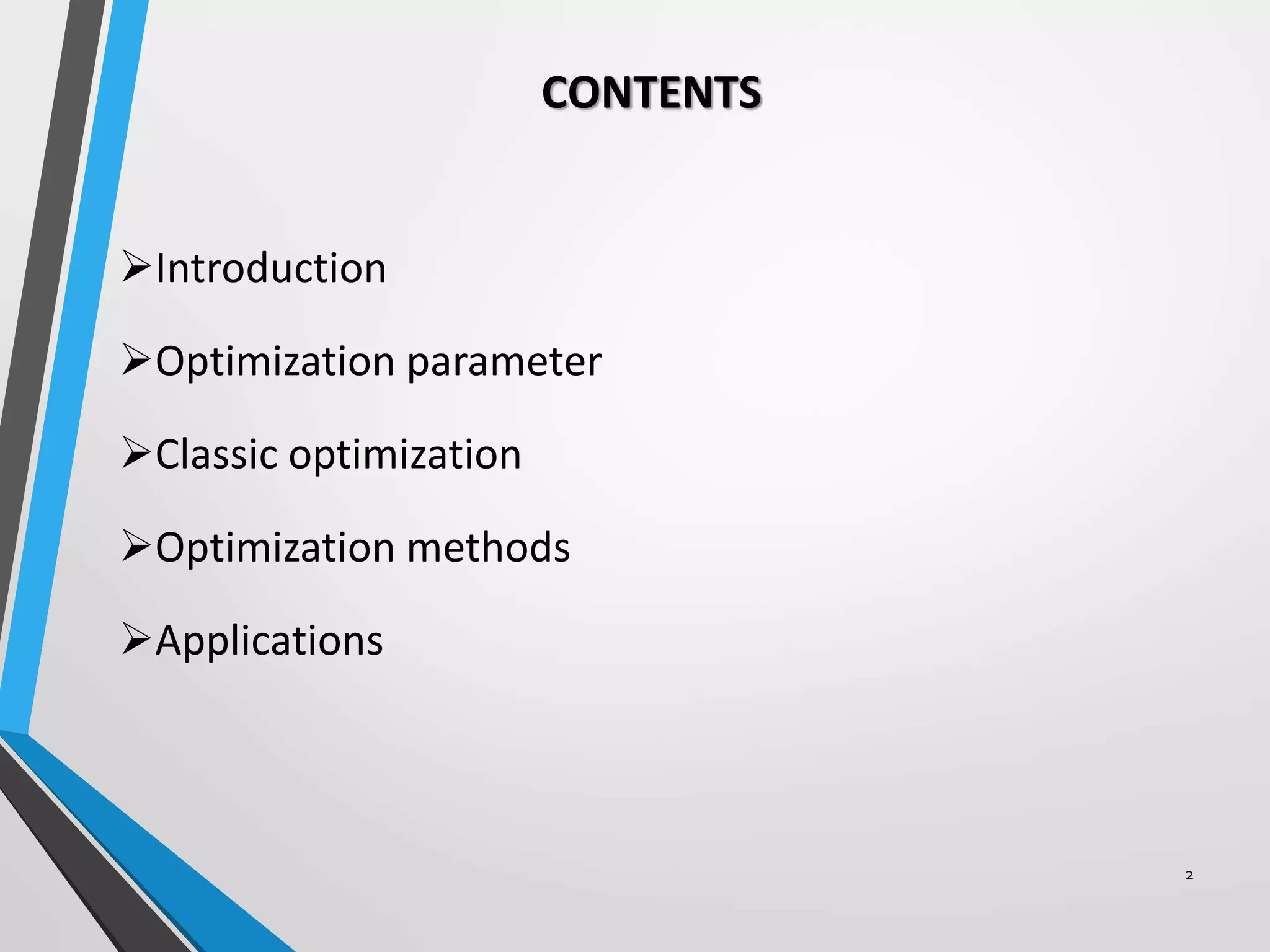 Optimization | PPTX | Physics | Science