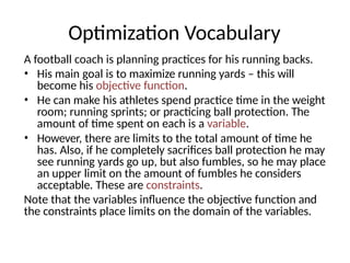 Introduction to mathematical optimization | PPTX | Physics | Science