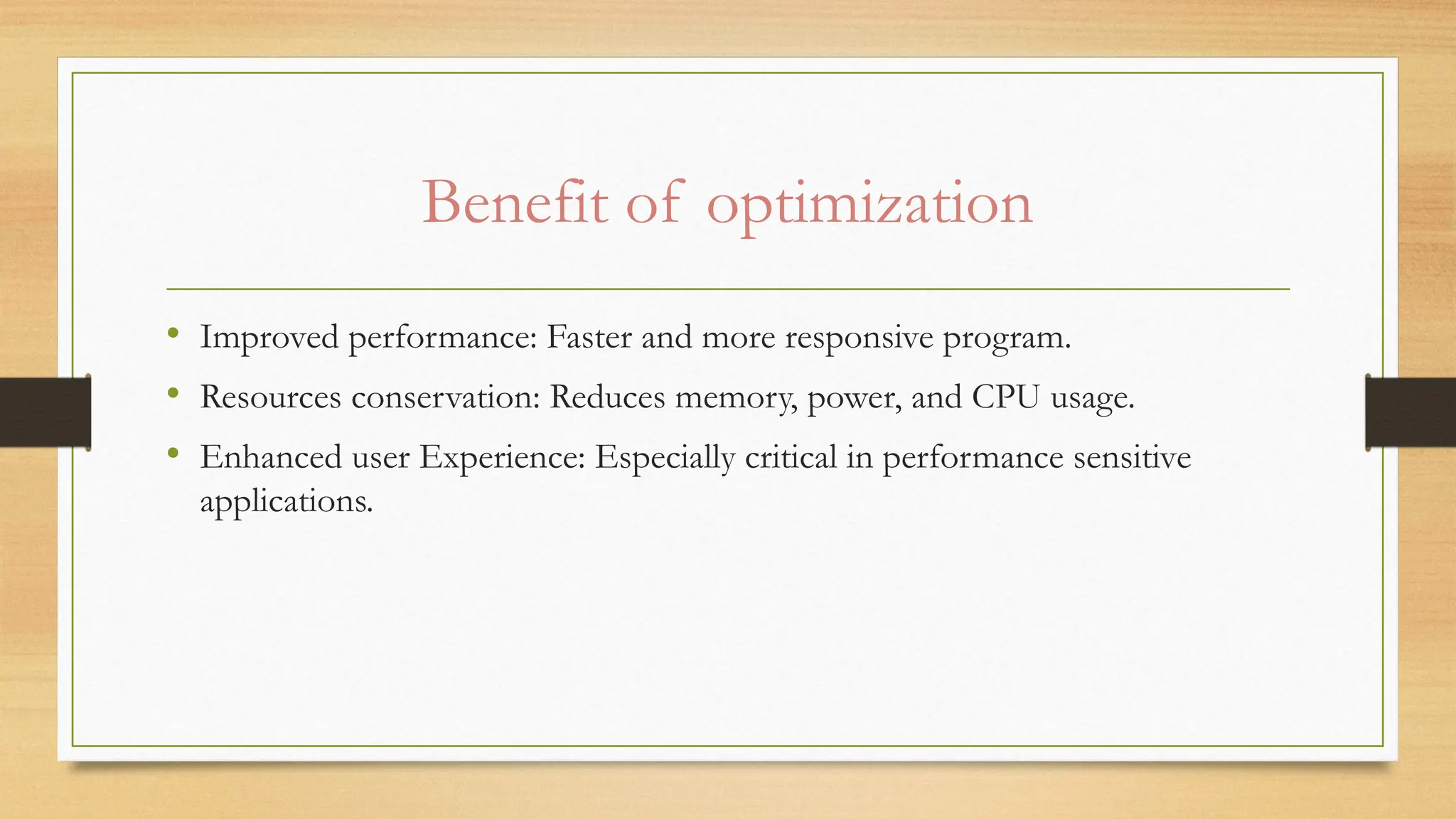 Fundamental principles of optimization and loop optimization techniques | PPT