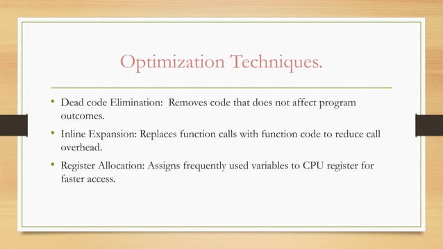 Fundamental principles of optimization and loop optimization techniques | PPT