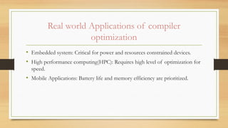 Fundamental principles of optimization and loop optimization techniques | PPT