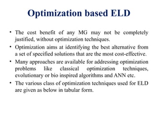 Static and dynamic Economic load dispatch | PPTX
