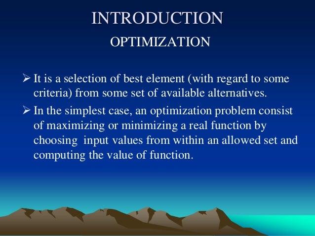 Optimization Simulated Annealing