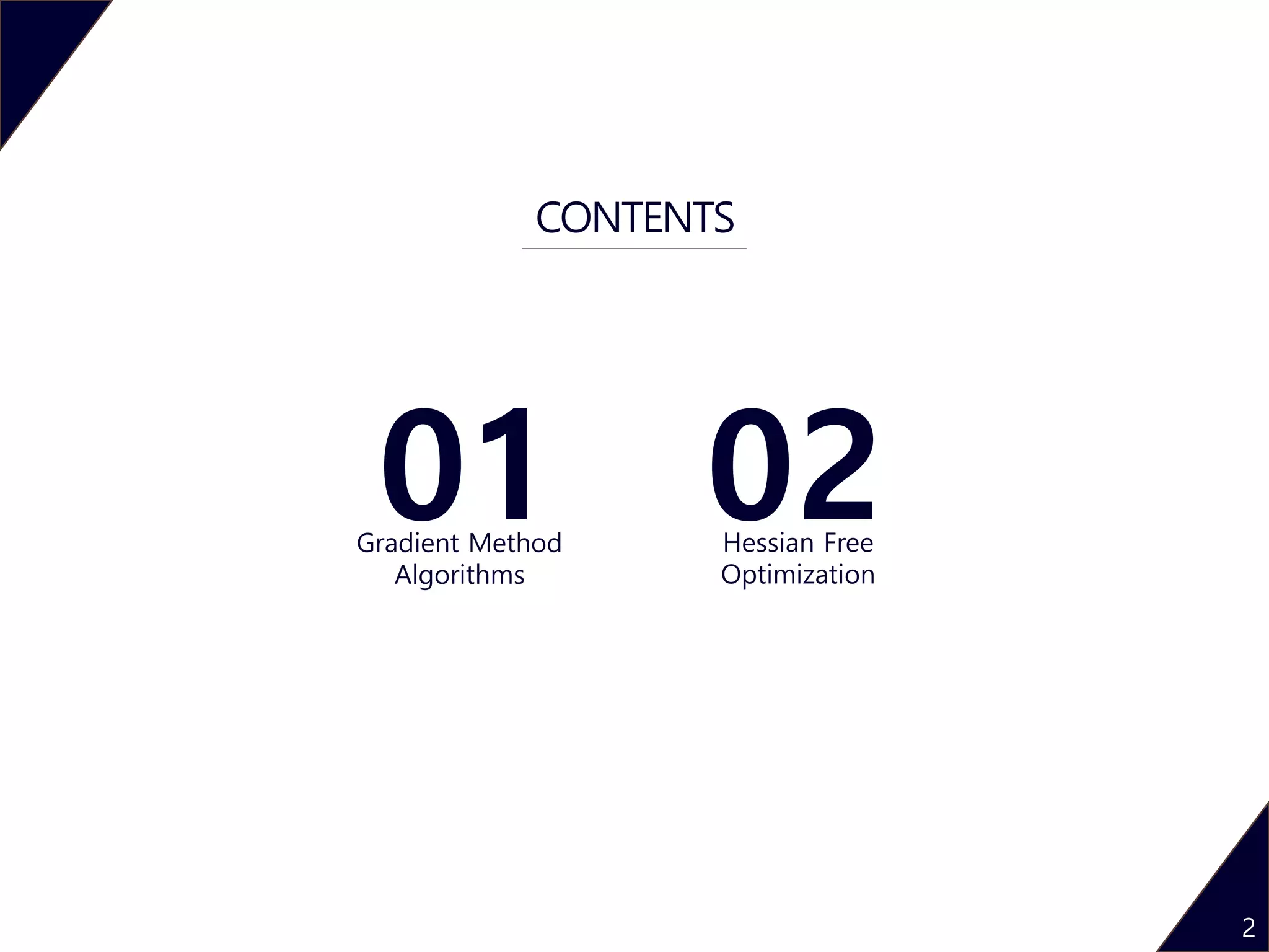 Optimization algorithms in machine learning | PPT