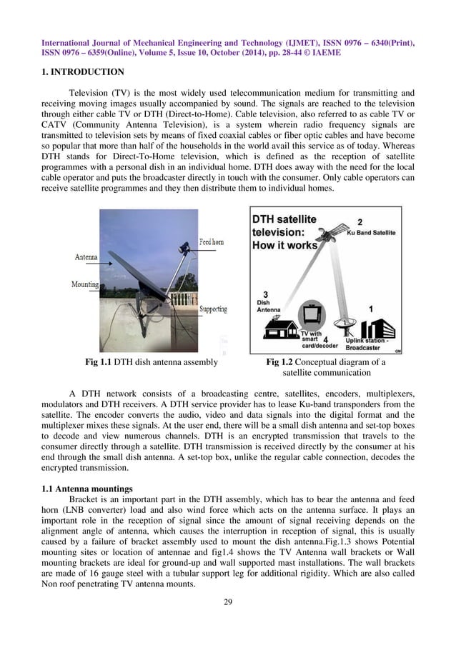 Optimization and analysis failure mode effect and finite element of a common dth dish antenna ...